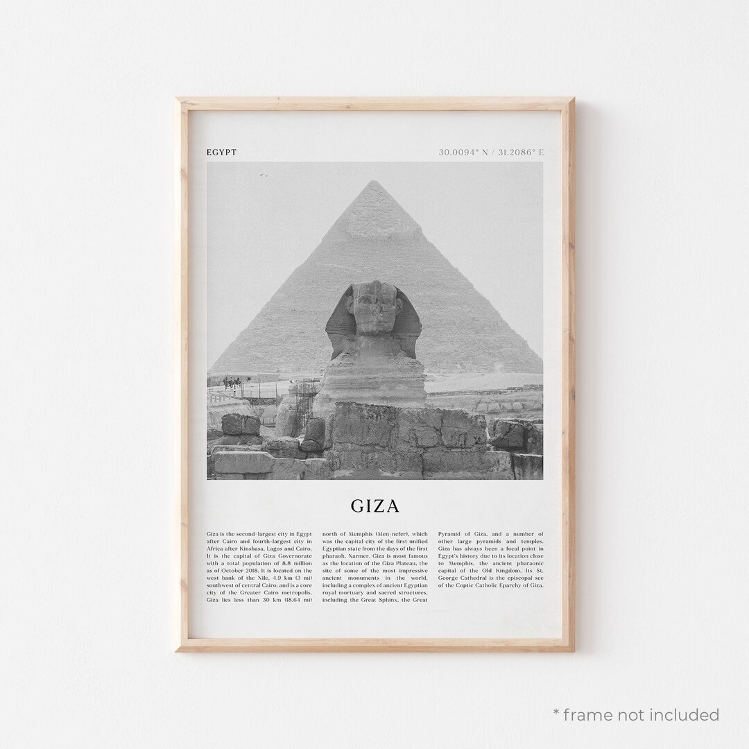 Giza Art Print, Giza Poster, Giza Photo, Giza Wall Art, Egypt, Travel ...