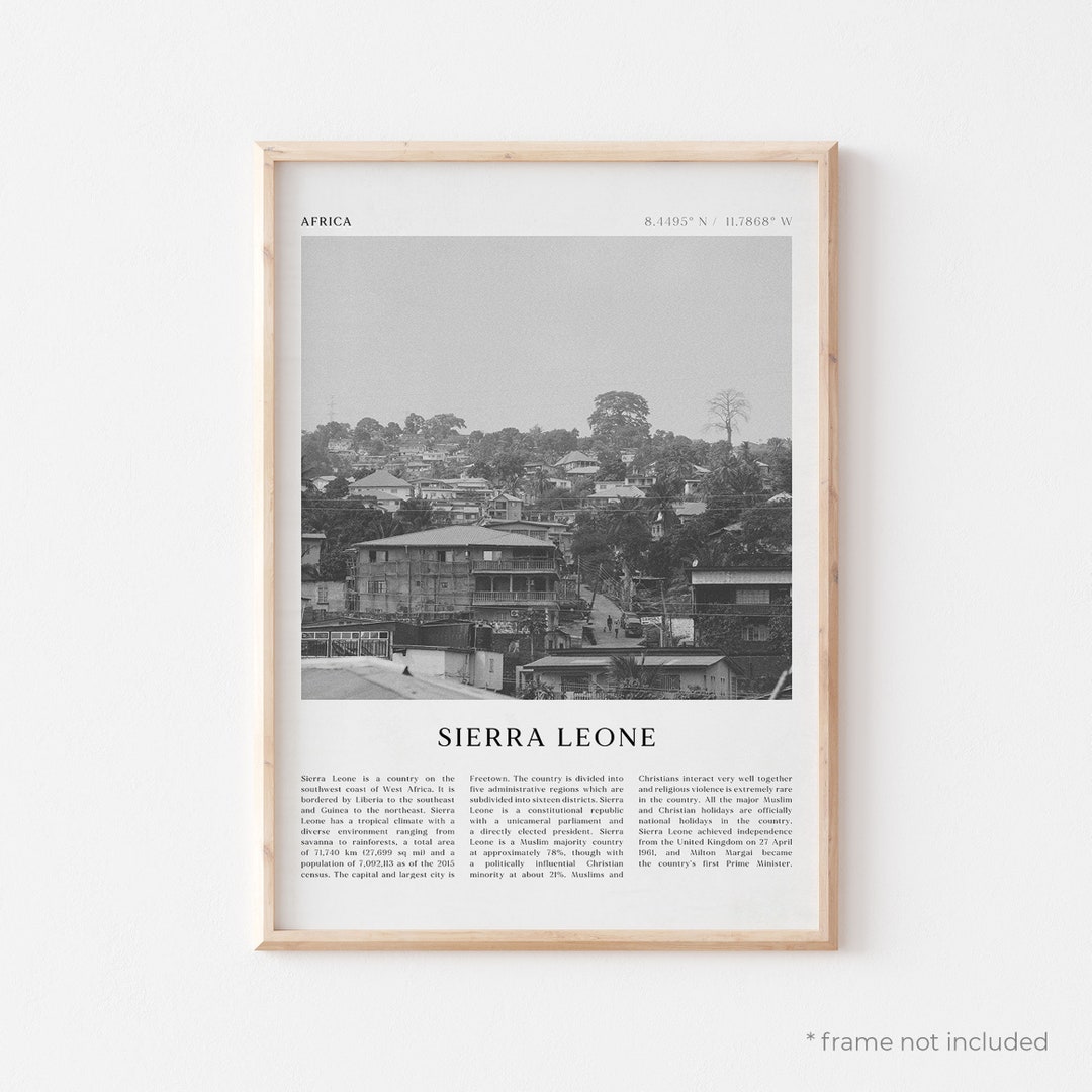 Sierra Leone Art Print, Sierra Leone Poster, Sierra Leone Photo, Sierra ...