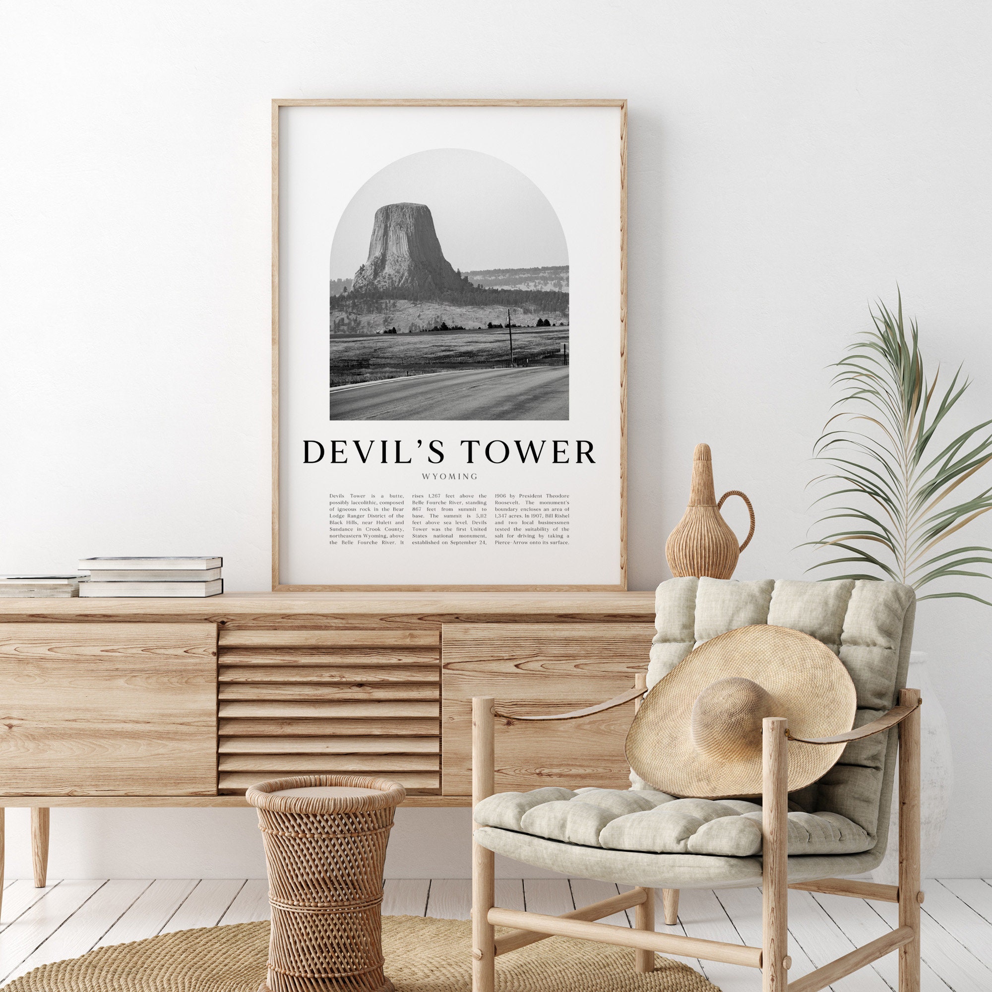 Devils Tower Art Print Devils Tower Poster Devils Tower - Etsy