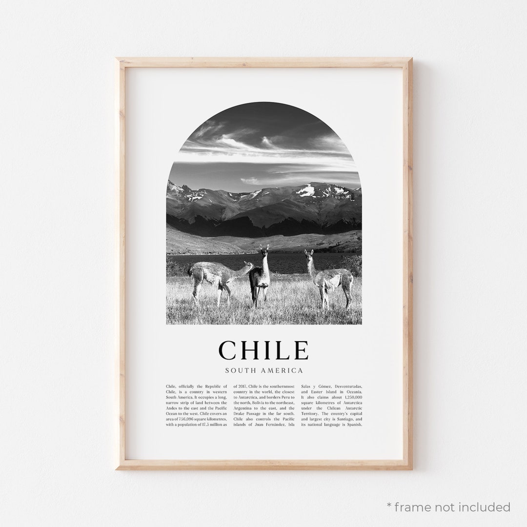 Chile Art Print, Chile Poster, Chile Photo, Chile Wall Art, Chile Black ...