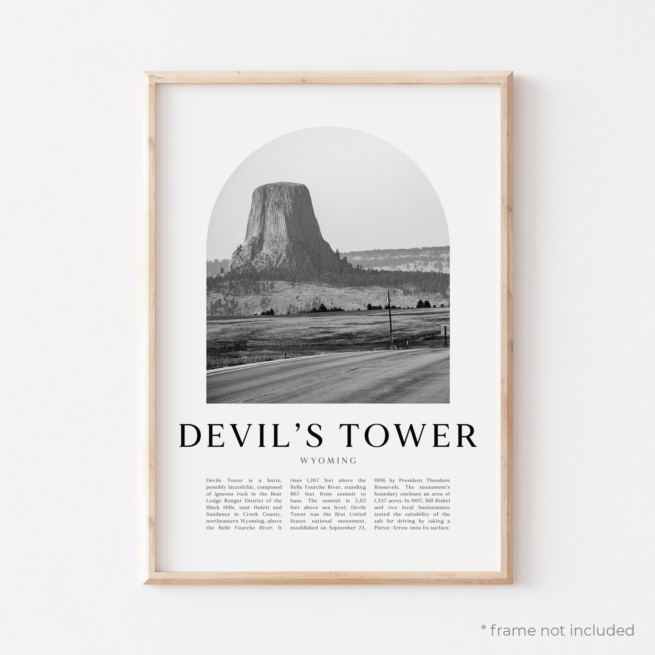 Devils Tower Art Print Devils Tower Poster Devils Tower - Etsy