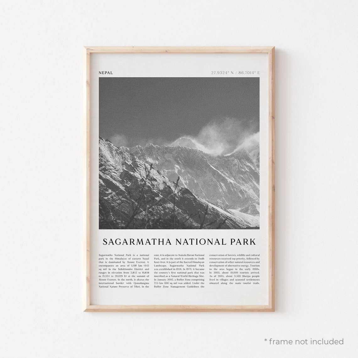 Sagarmatha National Park Art Print Sagarmatha National Park - Etsy