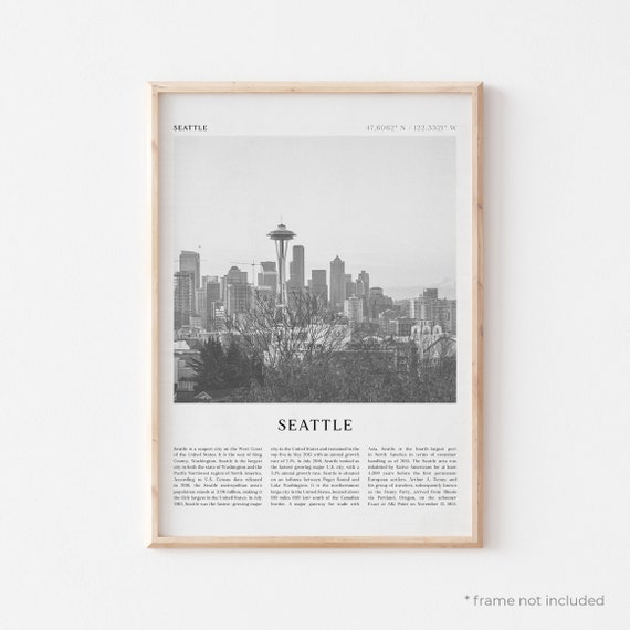 Seattle Art Print Seattle Poster Seattle Photo Seattle Wall | Etsy