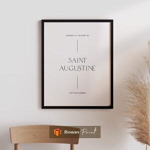 Saint Augustine Gallery Wall Art - Set of 6, Saint Augustine Black and ...