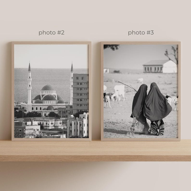Somalia Gallery Wall Art - Set of 6, Somalia Black and White Photo ...