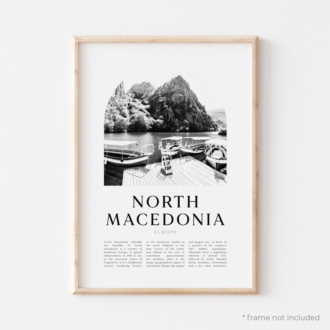 North Macedonia Art Print, North Macedonia Poster, North Macedonia ...