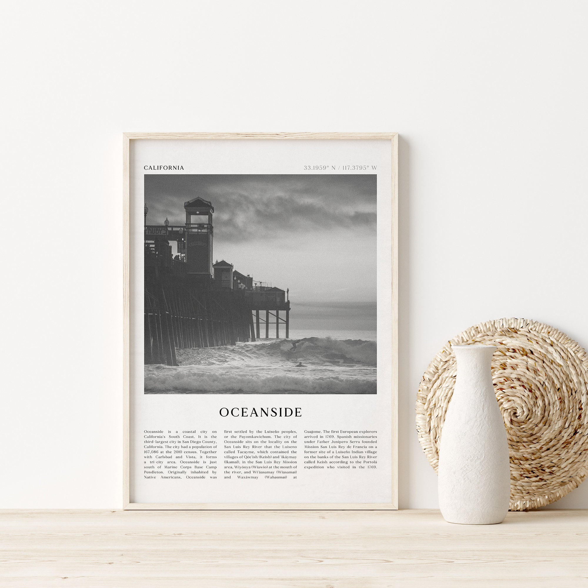 Oceanside Art Print Oceanside Poster Oceanside Foto | Etsy