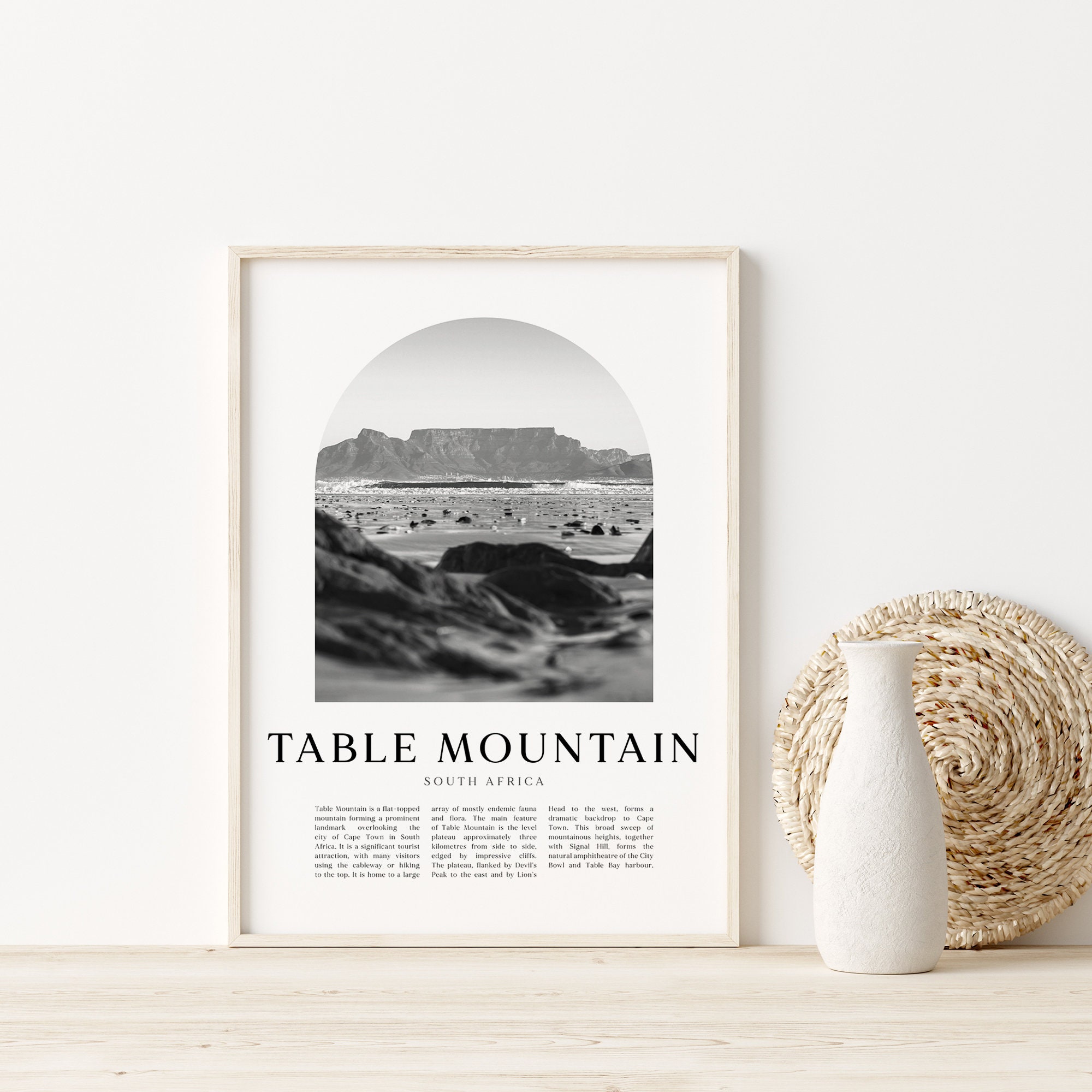 Table Mountain Art Print Table Mountain Poster Table | Etsy