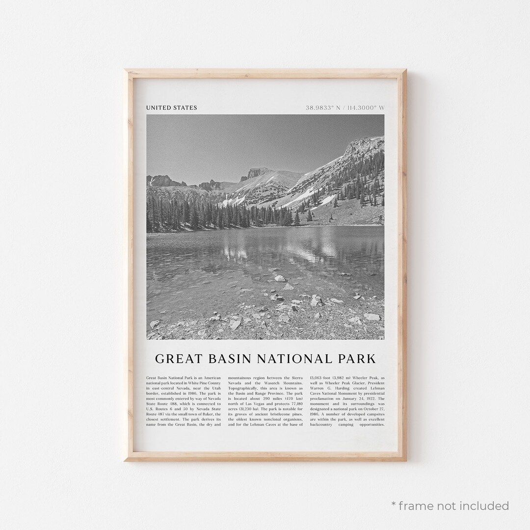 Great Basin National Park Art Print, Great Basin National Park Poster ...