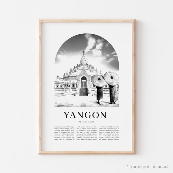 Yangon Art Print Yangon Poster Yangon Photo Yangon Wall - Etsy