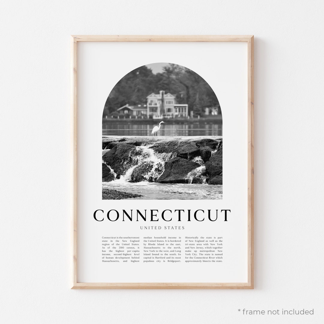 Connecticut Art Print, Connecticut Poster, Connecticut Photo ...
