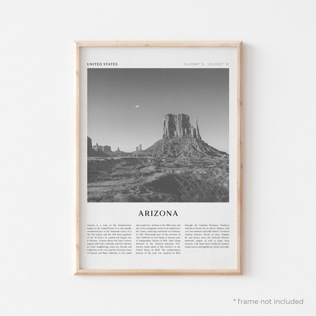 Arizona Art Print, Arizona Poster, Arizona Photo, Arizona Wall Art ...