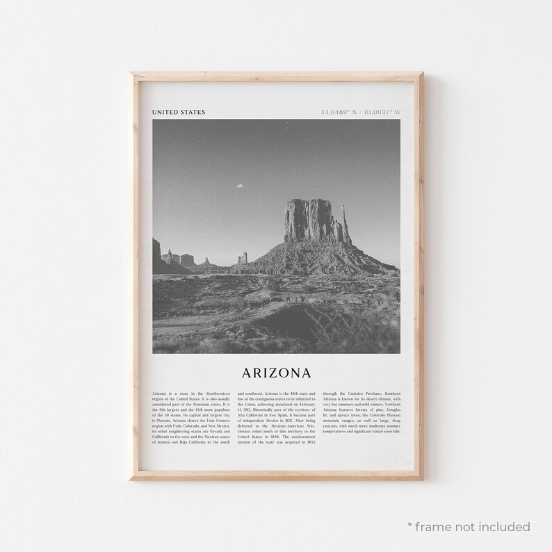 Arizona Art Print Arizona Poster Arizona Photo Arizona Wall - Etsy