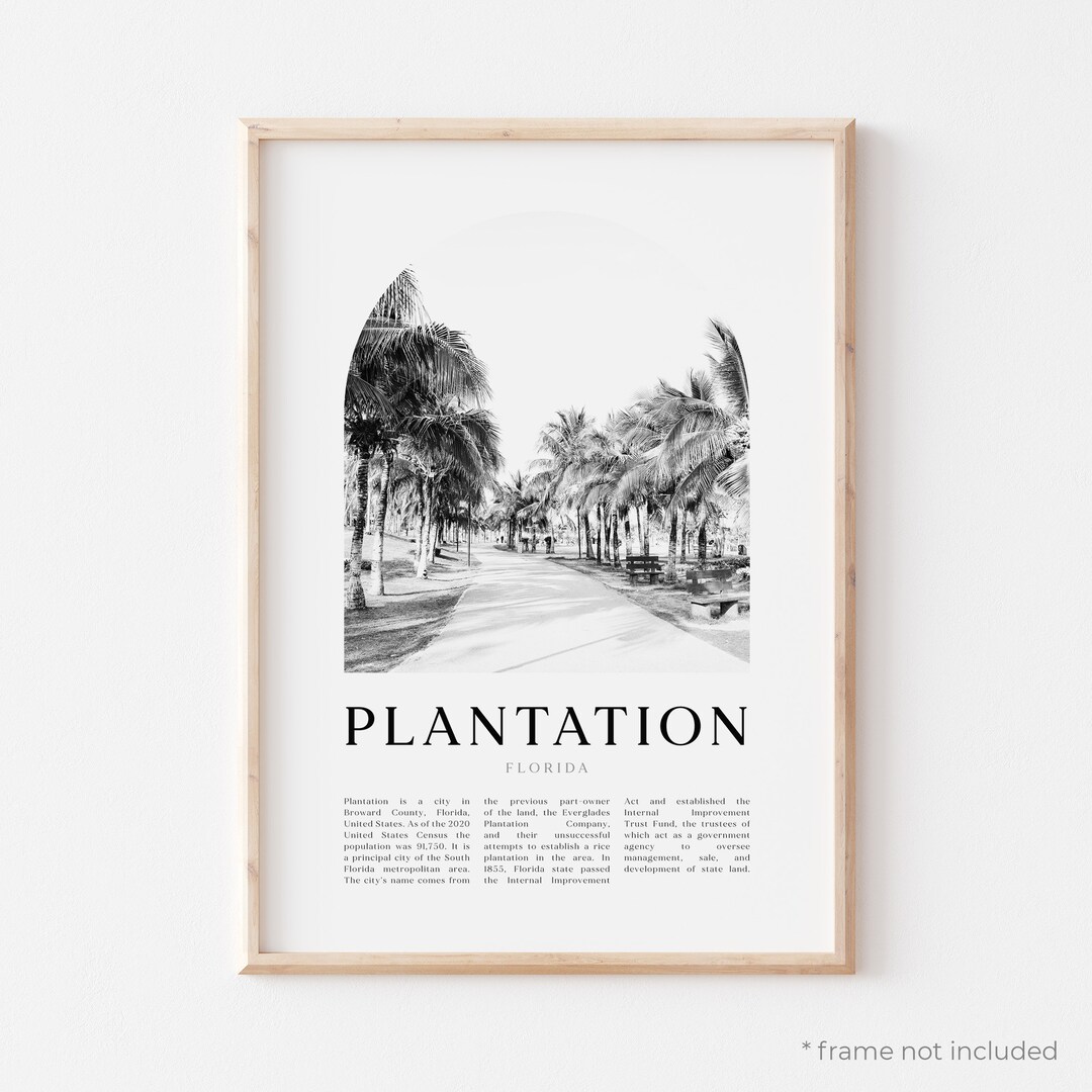 Plantation Art Print, Plantation Poster, Plantation Photo, Plantation ...