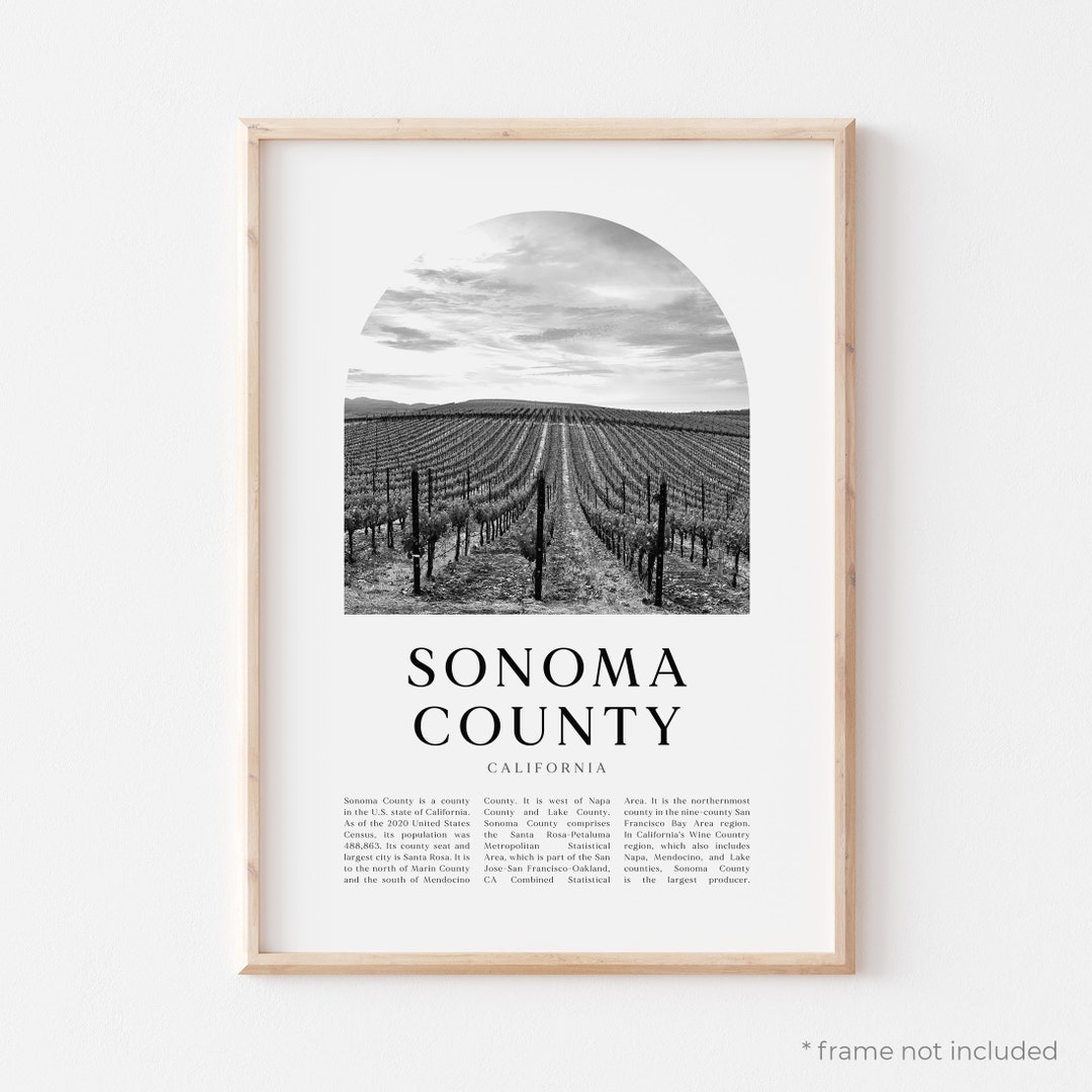 Sonoma County Art Print, Sonoma County Poster, Sonoma County Photo ...