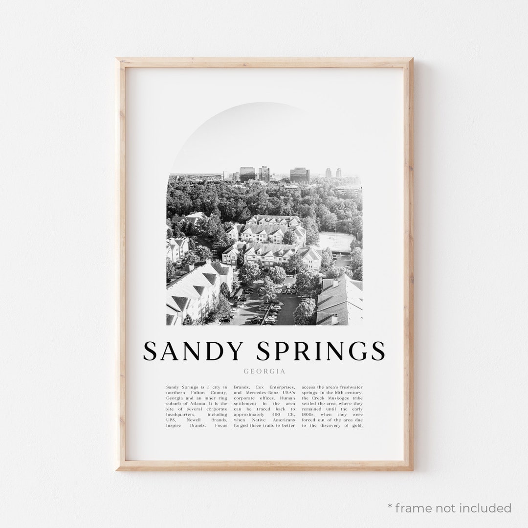 Sandy Springs Art Print Sandy Springs Poster Sandy Springs - Etsy