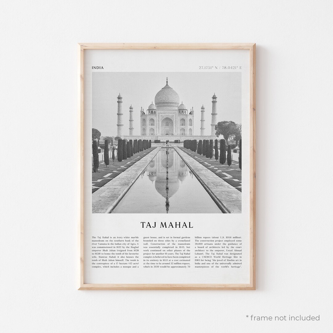 Taj Mahal Art Print, Taj Mahal Poster, Taj Mahal Photo, Taj Mahal Wall ...