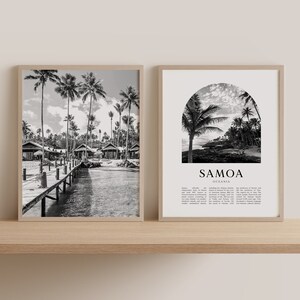 Samoa Gallery Wall Art - Set of 6, Samoa Black and White Photo, Samoa ...