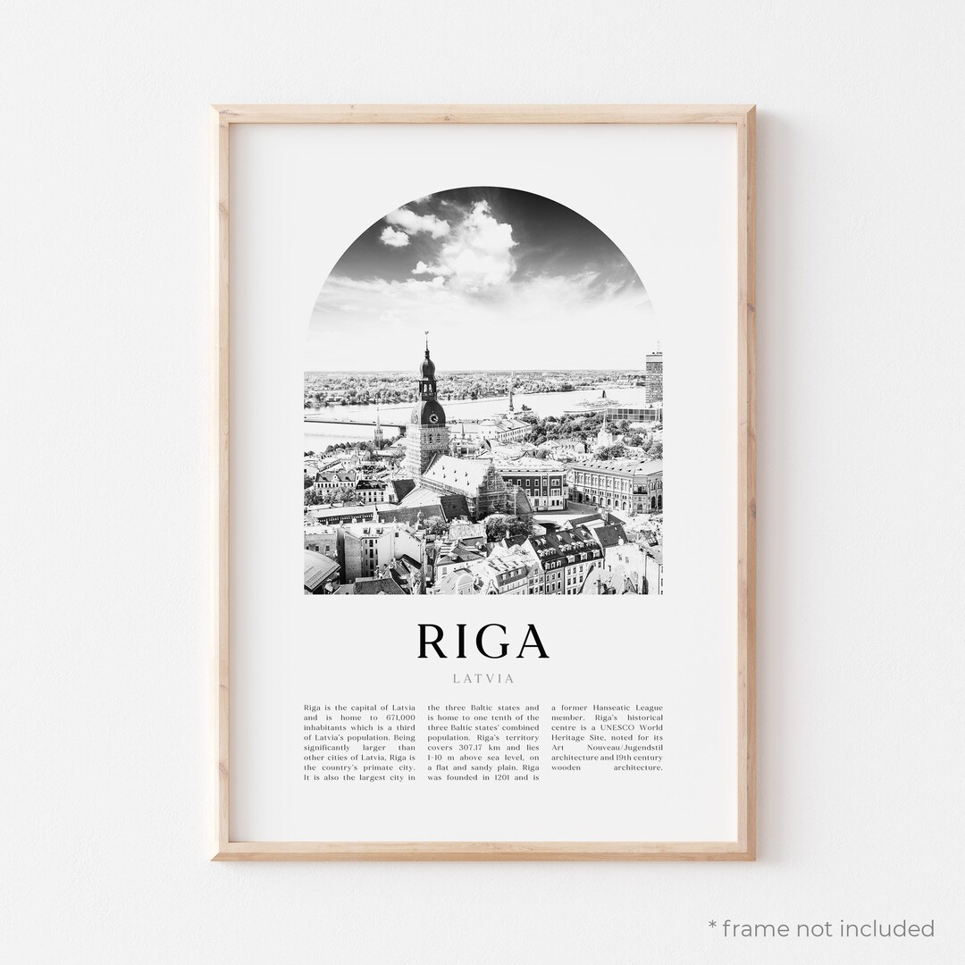 Riga Art Print, Riga Poster, Riga Photo, Riga Wall Art, Riga Black and ...