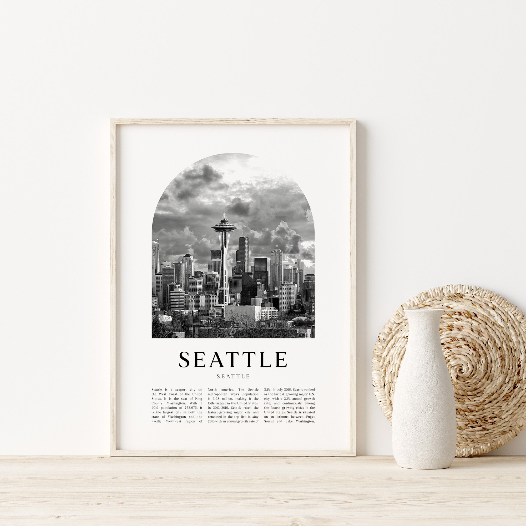 Seattle Art Print Seattle Poster Seattle Photo Seattle Wall - Etsy