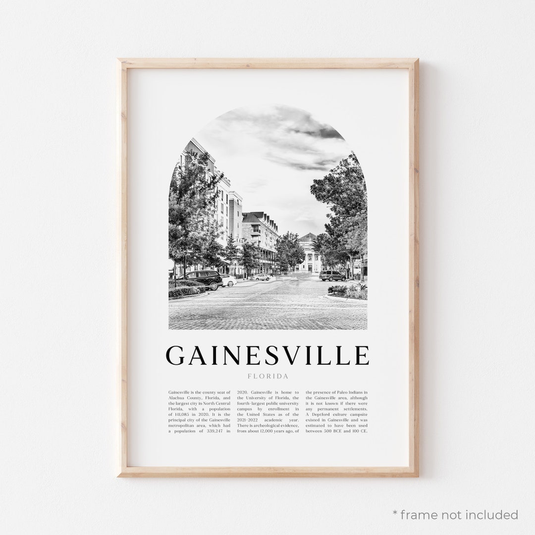 Gainesville Art Print, Gainesville Poster, Gainesville Photo ...
