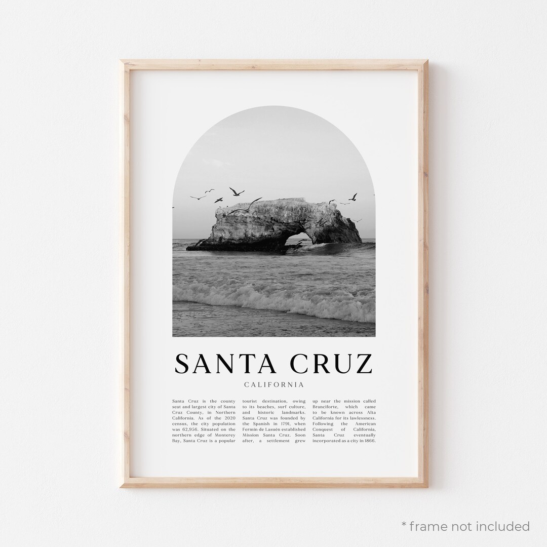 Santa Cruz Art Print, Santa Cruz Poster, Santa Cruz Photo, Santa Cruz ...