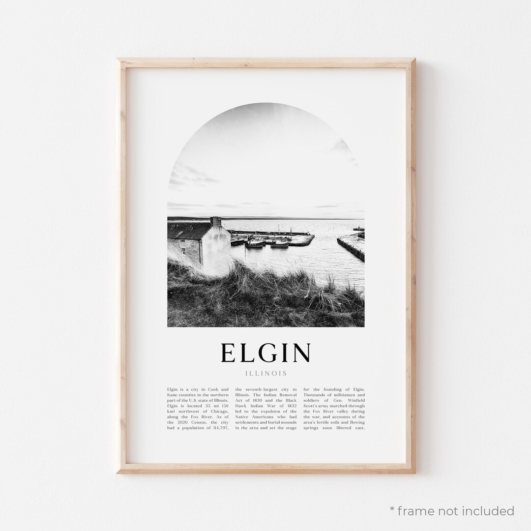 Elgin Art Print, Elgin Poster, Elgin Photo, Elgin Wall Art, Elgin Black ...