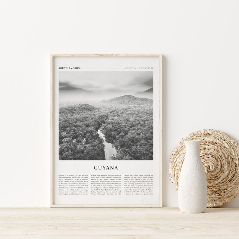 Guyana Art Print Guyana Poster Guyana Photo Guyana Wall - Etsy