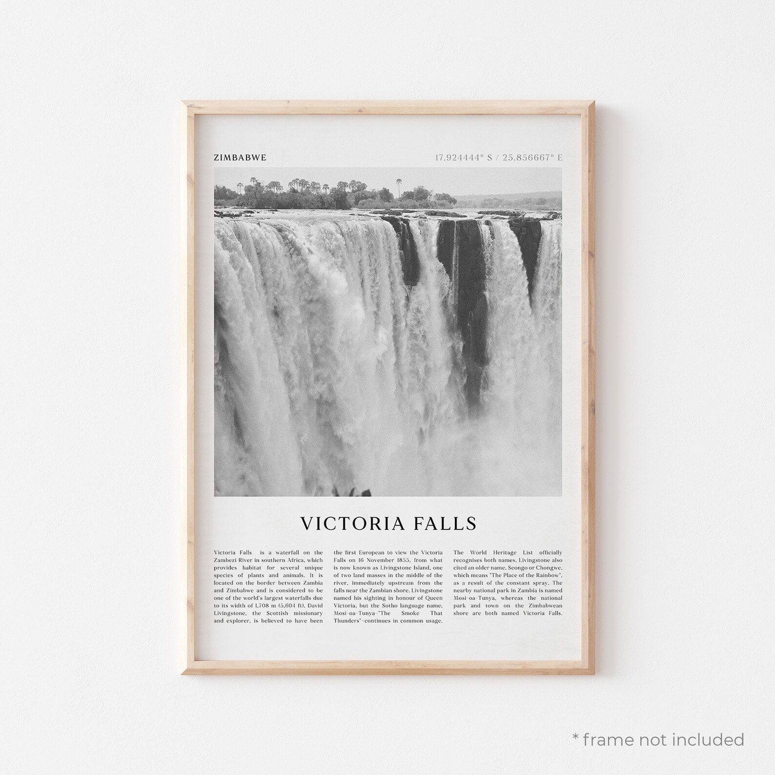 Victoria Falls Art Print Victoria Falls Poster Victoria - Etsy