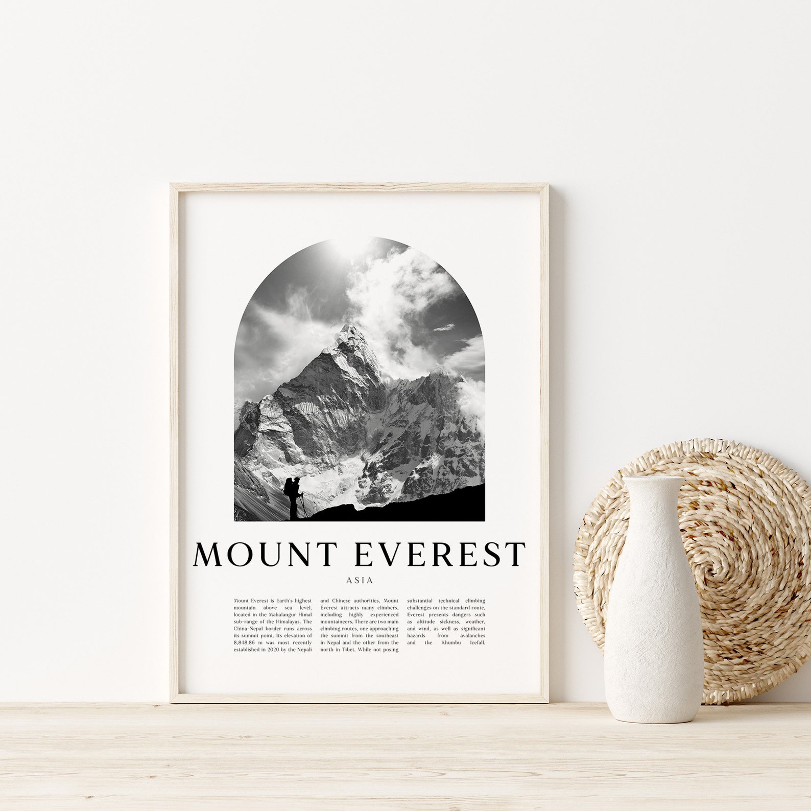 Mount Everest Art Print Mount Everest Poster Mount Everest - Etsy
