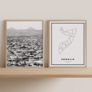 Somalia Gallery Wall Art Set of 6, Somalia Black and White Photo ...