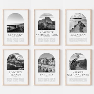 Set of Travel Modern Posters - CHOOSE ANY LOCATION, Travel Art Prints ...