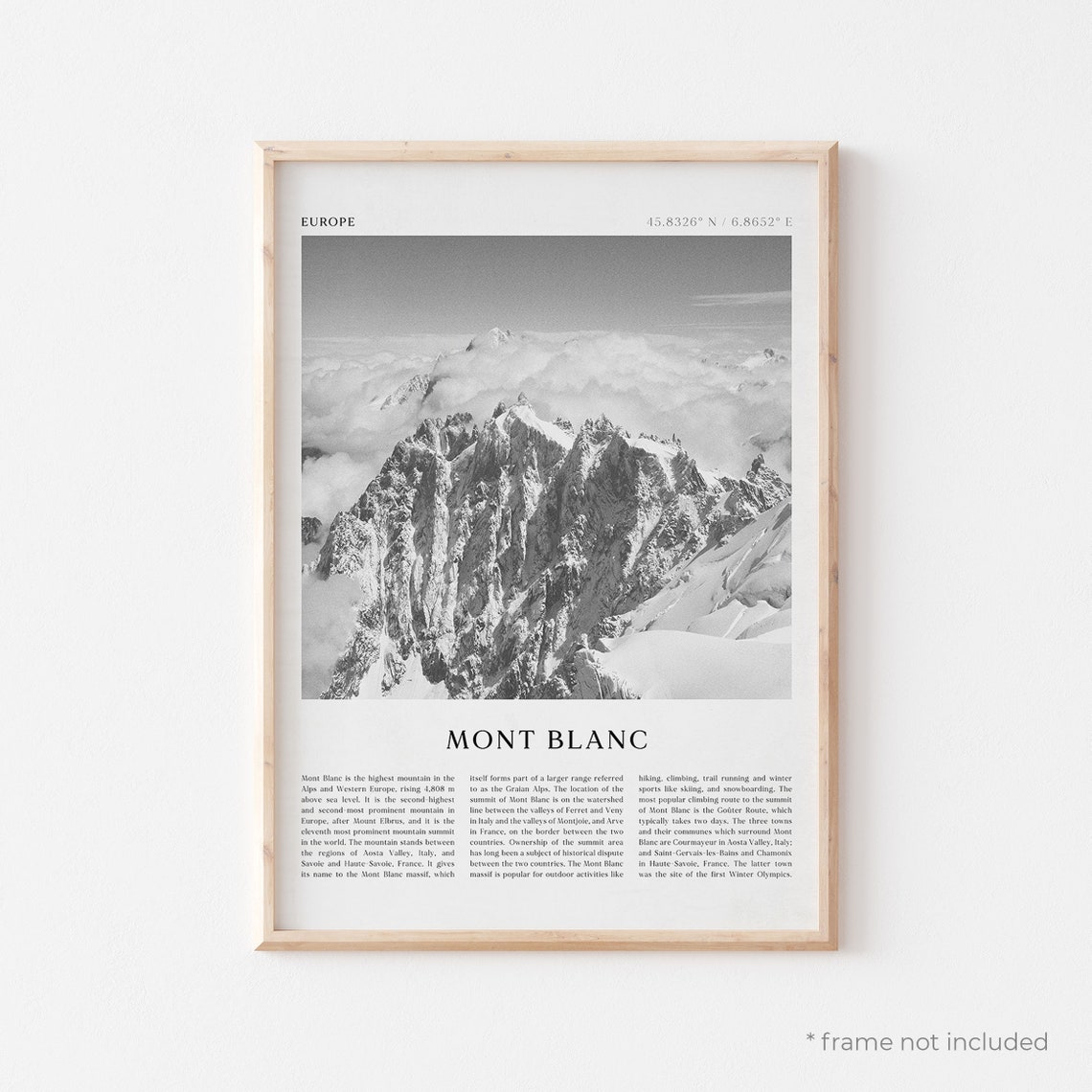 Mont Blanc Art Print Mont Blanc Poster Mont Blanc Photo - Etsy