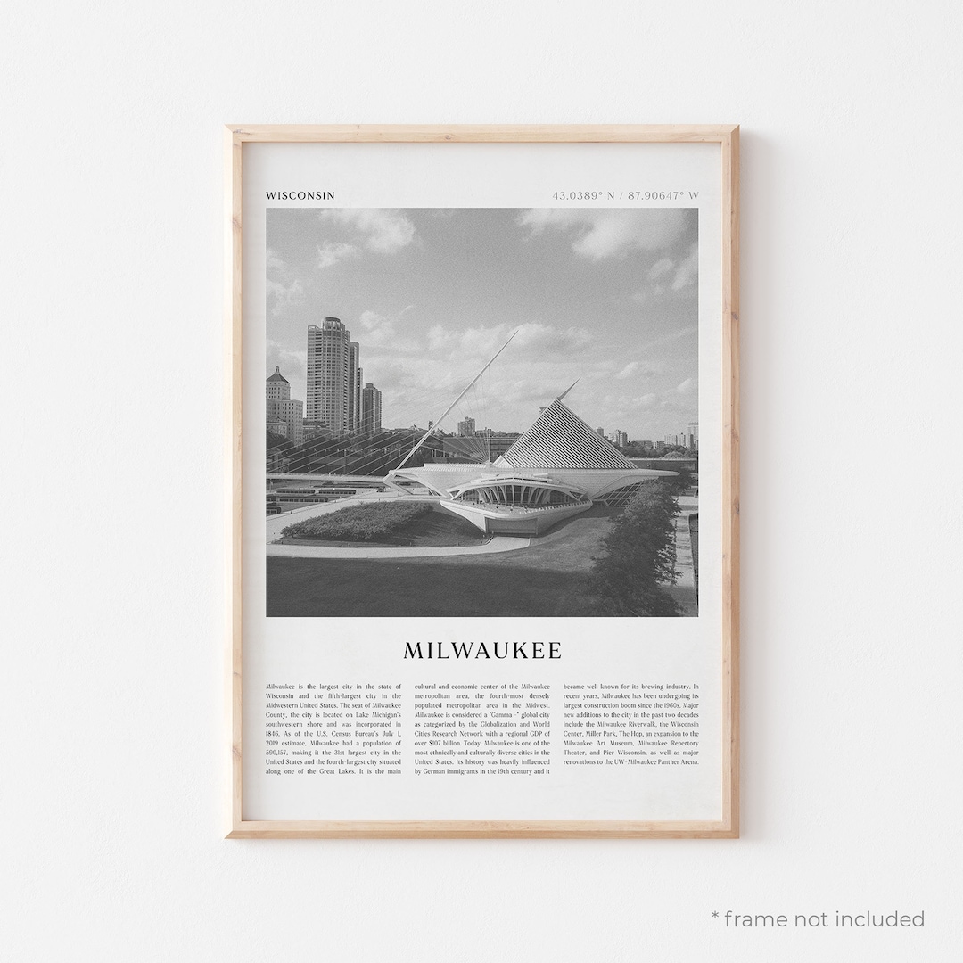 Milwaukee Art Print, Milwaukee Poster, Milwaukee Photo, Milwaukee Wall ...