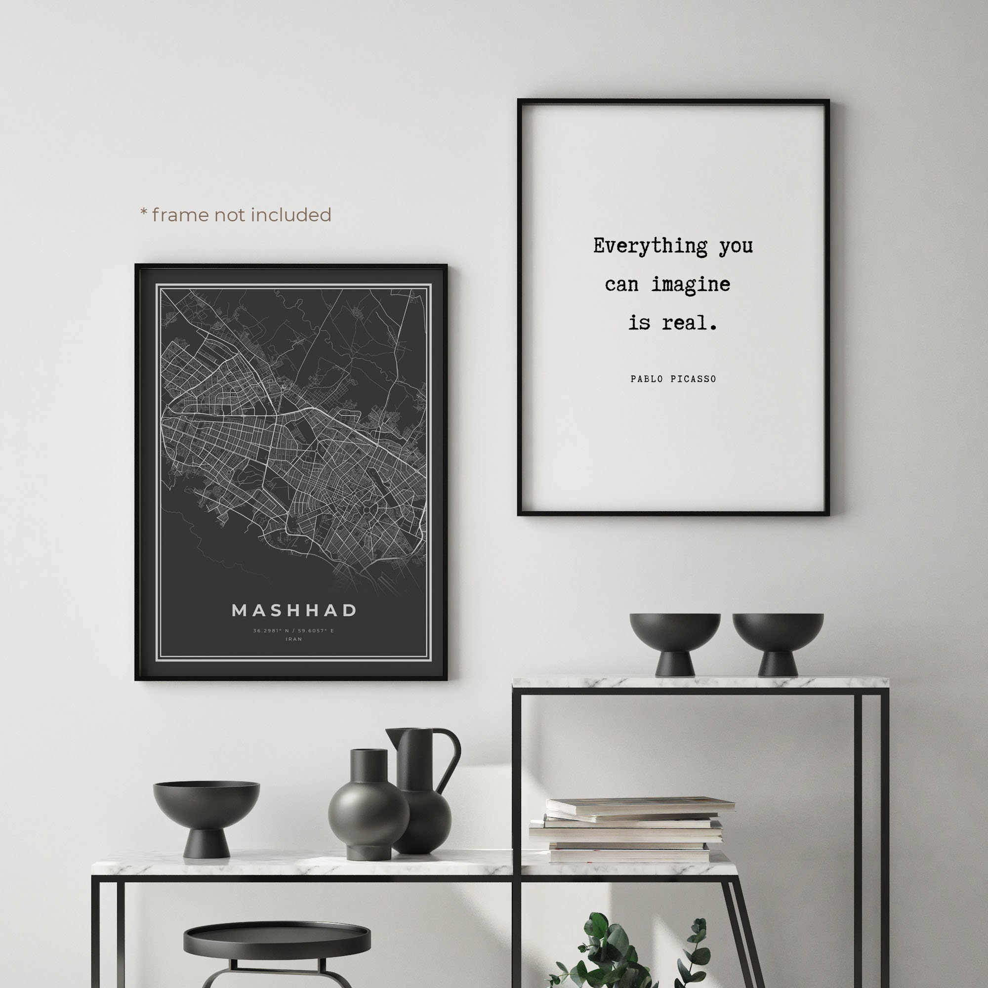 Mashhad Map Print Mashhad Black Map Poster Mashhad Dark Map - Etsy