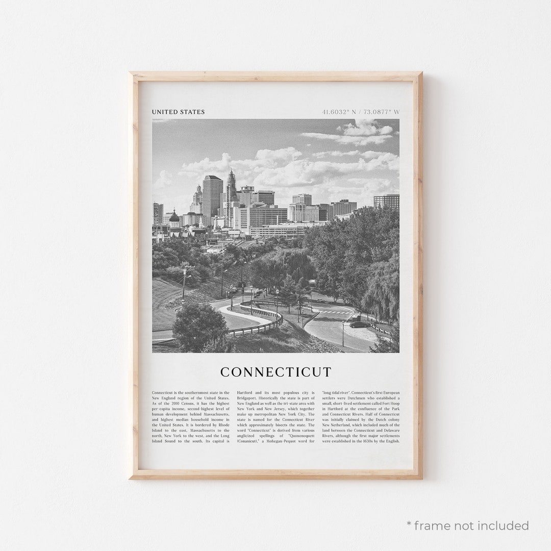 Connecticut Art Print, Connecticut Poster, Connecticut Photo ...