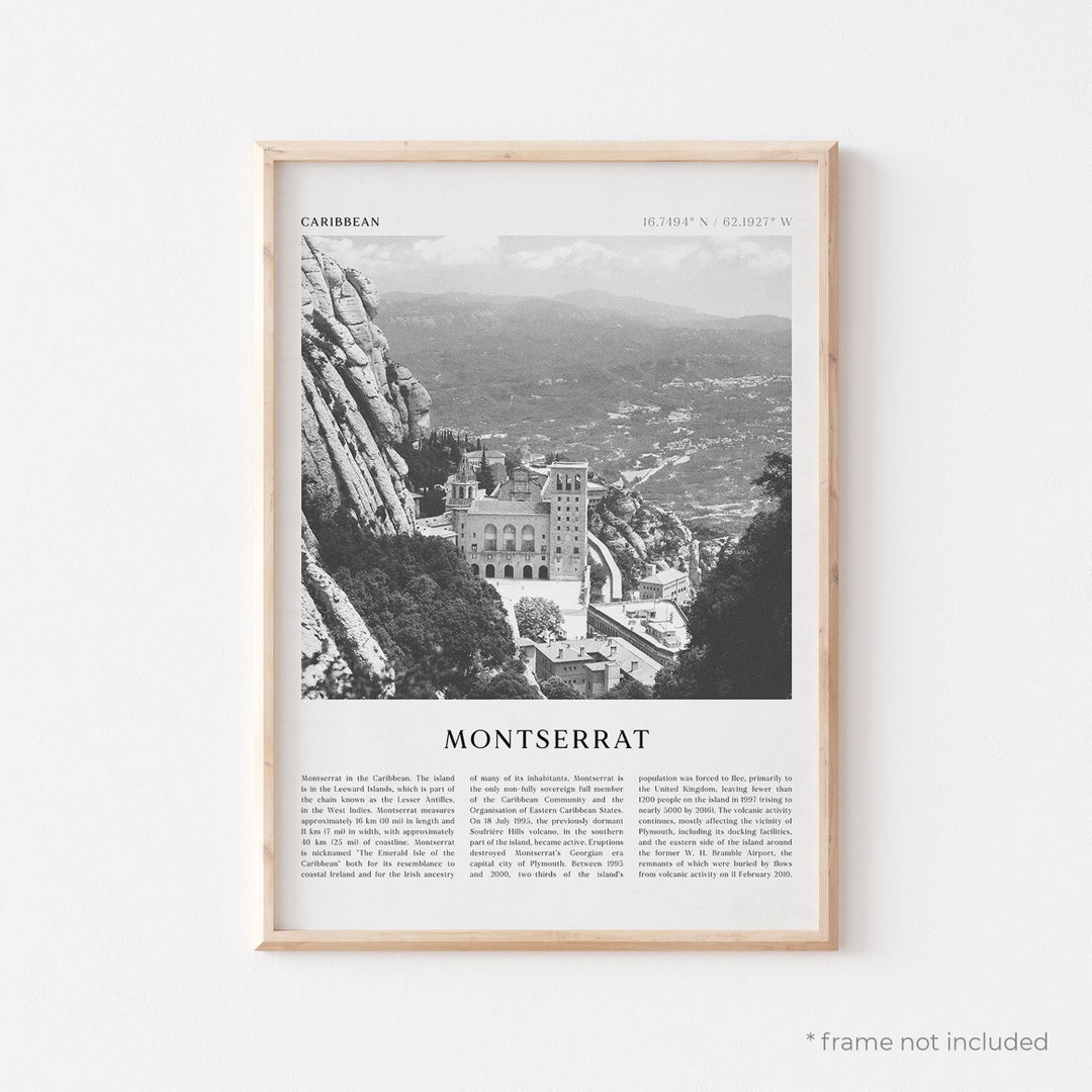 Montserrat Art Print Montserrat Poster Montserrat Photo - Etsy