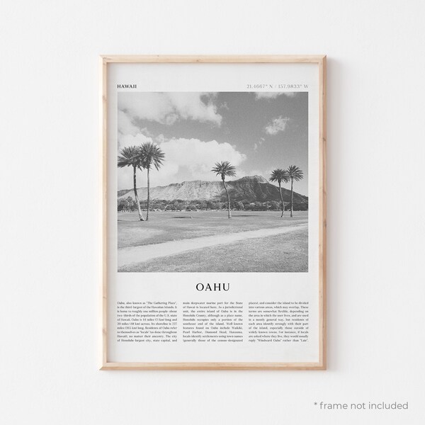 Vintage Oahu Travel Poster - Etsy