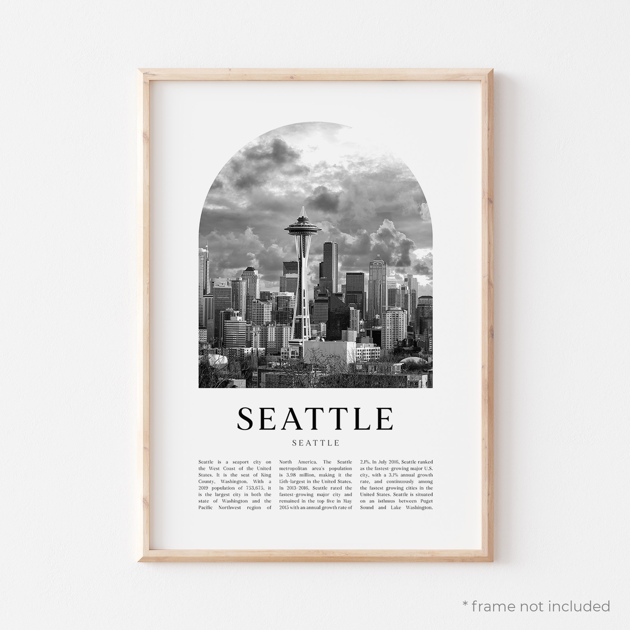 Seattle Art Print Seattle Poster Seattle Photo Seattle Wall - Etsy