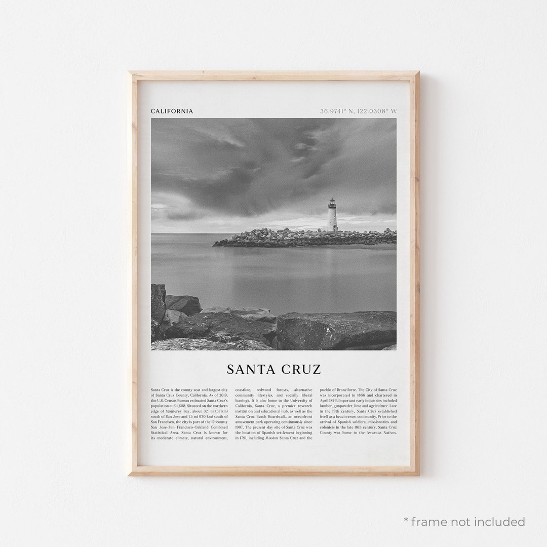 Santa Cruz Art Print, Santa Cruz Poster, Santa Cruz Photo, Santa Cruz ...