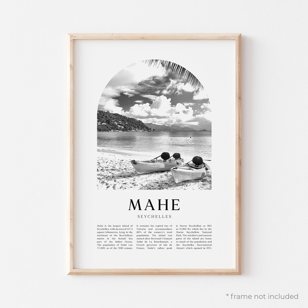Mahe Art Print, Mahe Poster, Mahe Photo, Mahe Wall Art, Mahe Black and ...