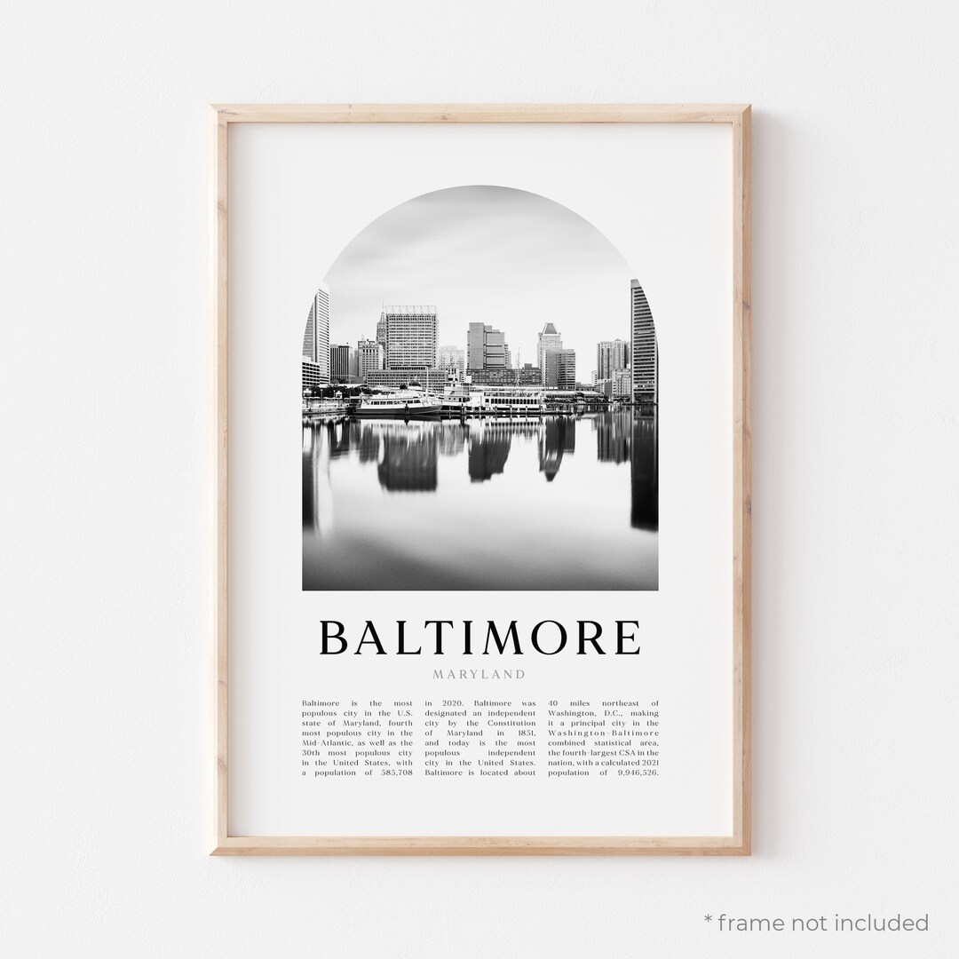 Baltimore Art Print, Baltimore Poster, Baltimore Photo, Baltimore Wall ...