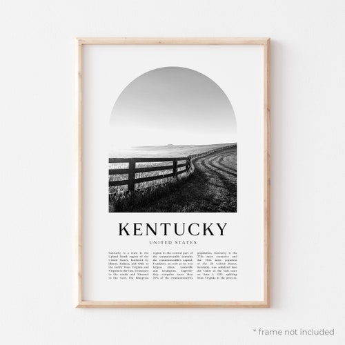 United States Poster Kentucky State Poster Print Kentucky - Etsy