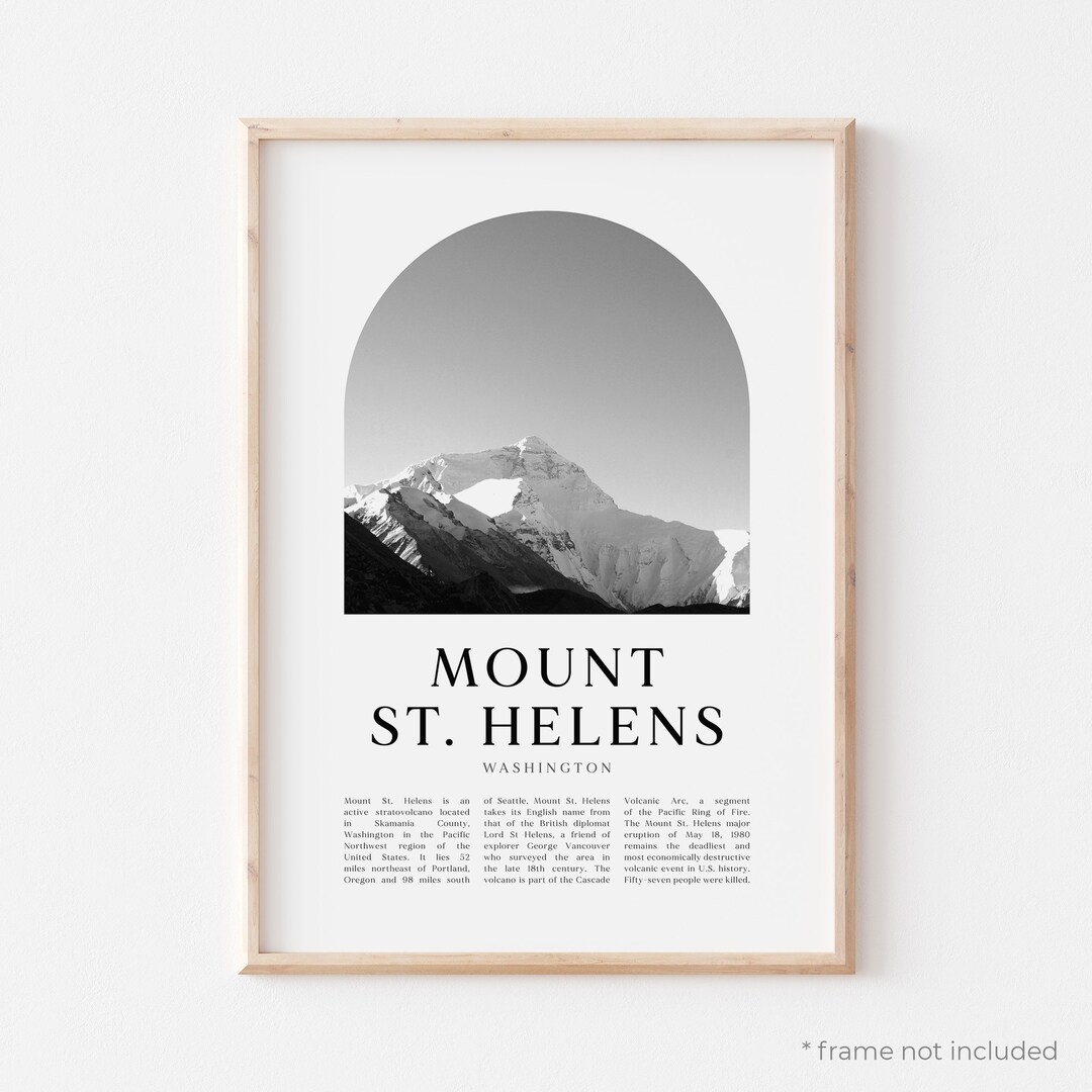 Mount St. Helens Art Print, Mount St. Helens Poster, Mount St. Helens ...