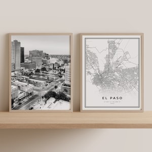 El Paso Gallery Wall Art - Set of 6, El Paso Black and White Photo, El Paso Posters, El Paso ...