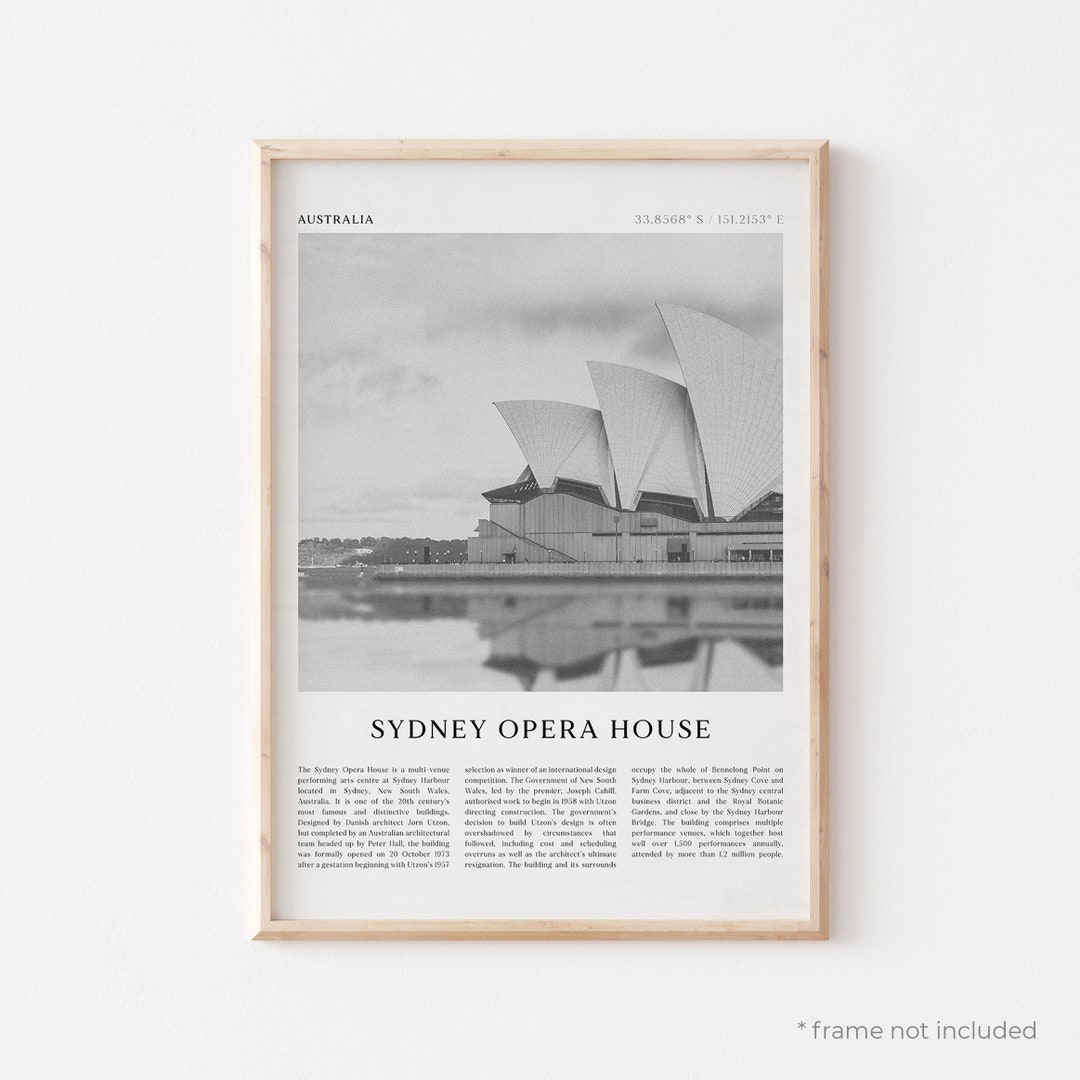 Sydney Opera House Art Print, Sydney Opera House Poster, Sydney Opera ...