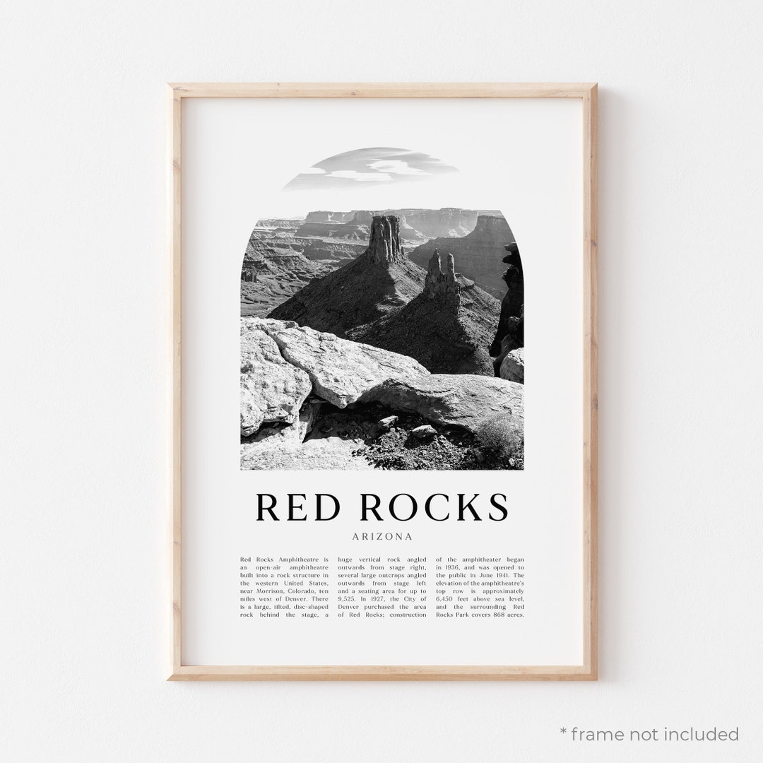 Red Rocks Art Print Red Rocks Poster Red Rocks Photo Red - Etsy