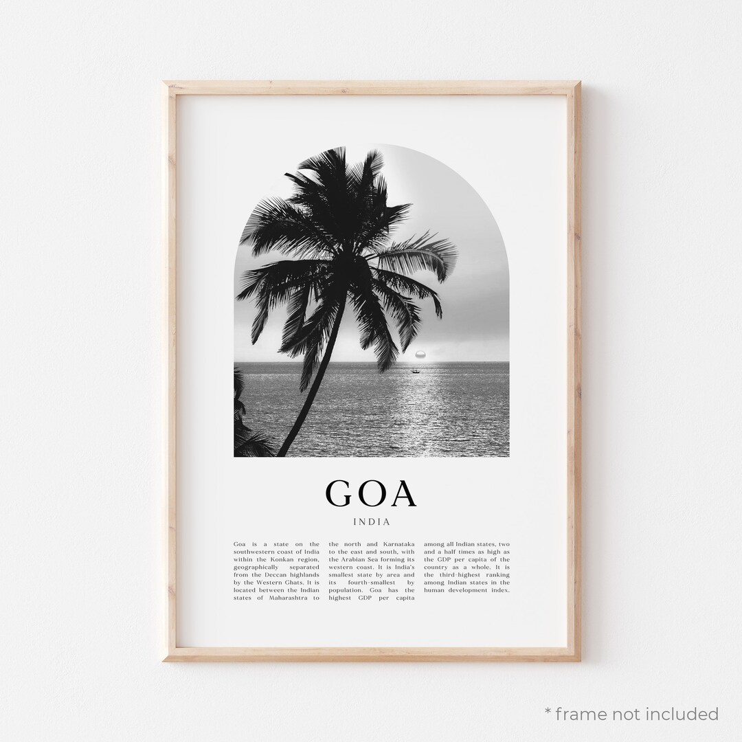 Goa Art Print, Goa Poster, Goa Photo, Goa Wall Art, Goa Black and White ...