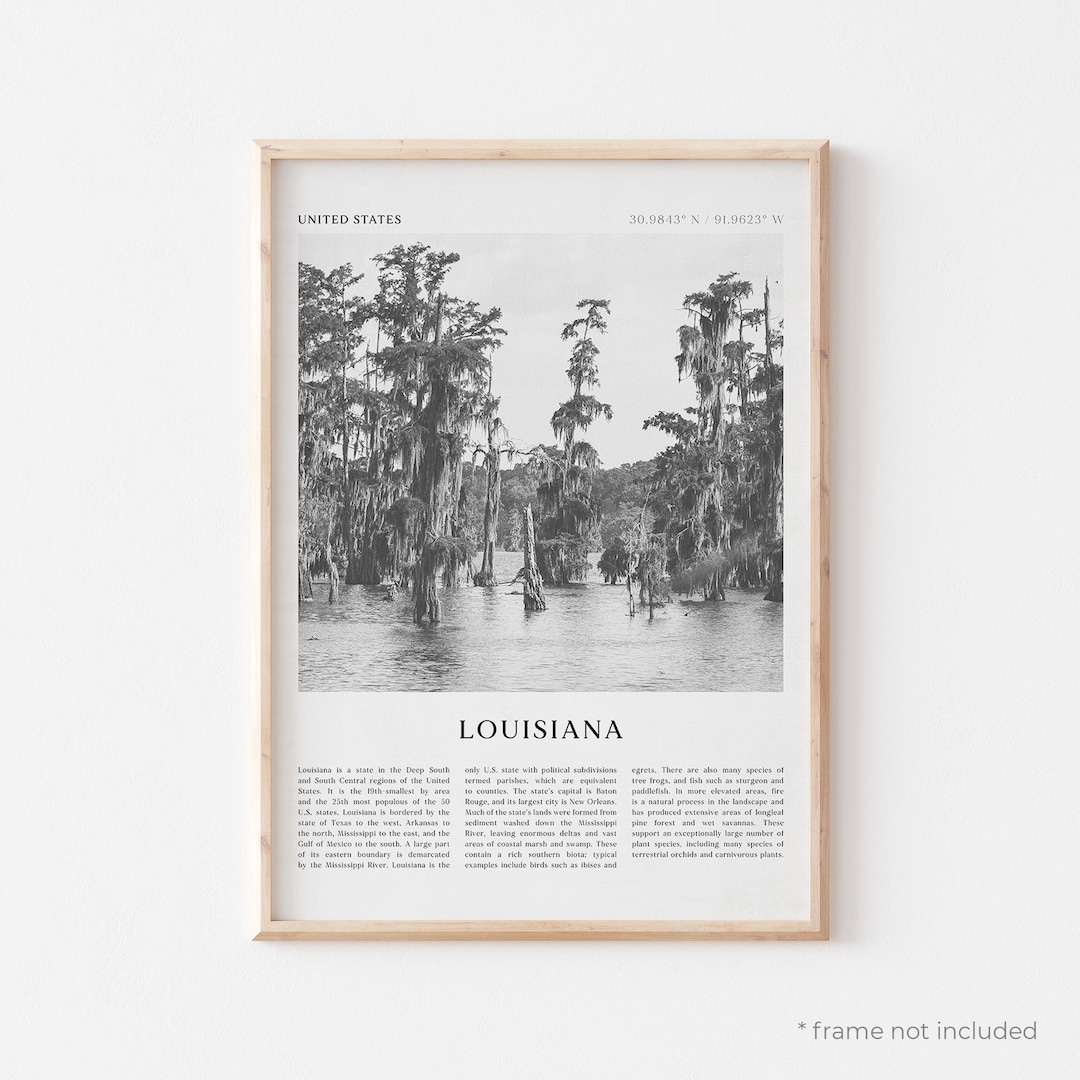 Louisiana Art Print, Louisiana Poster, Louisiana Photo, Louisiana Wall ...