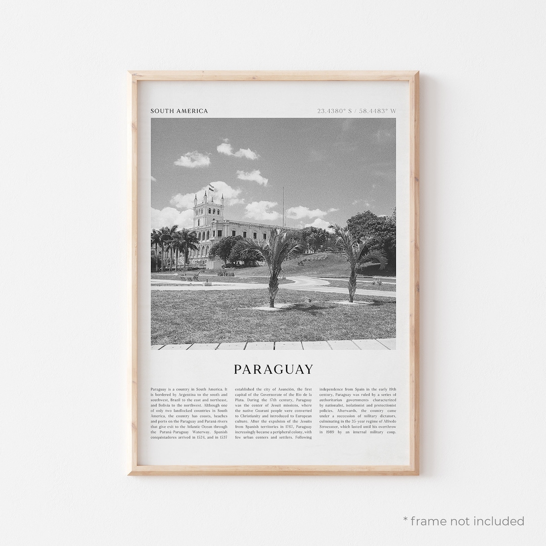 Paraguay Art Print, Paraguay Poster, Paraguay Photo, Paraguay Wall Art ...